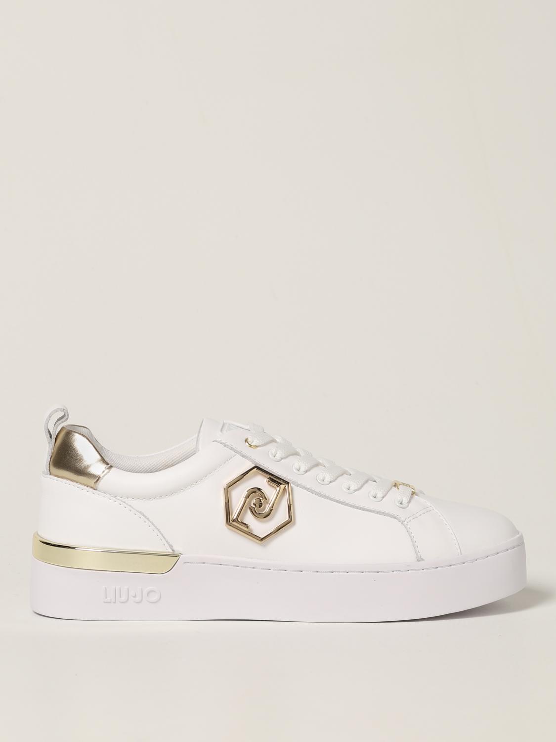 LIU JO: Silvia 62 sneakers in leather - White | Liu Jo sneakers BA2019P0102 online at GIGLIO.COM