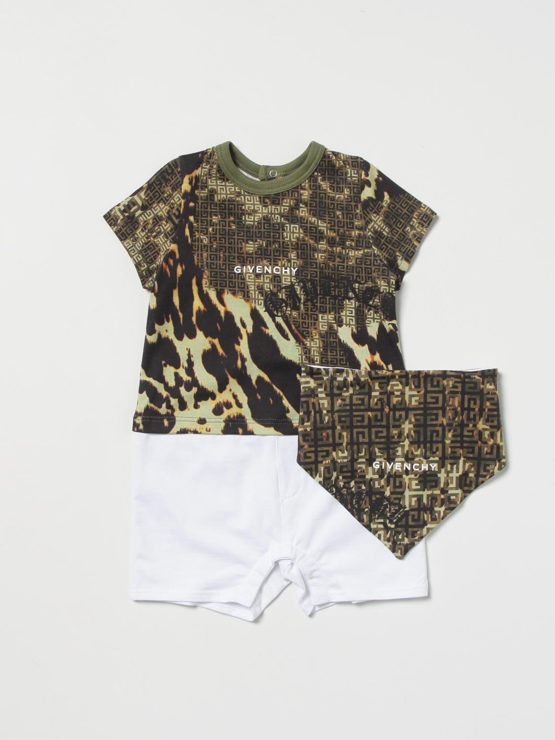 GIVENCHY: camo romper + bib set - Kaki | Givenchy pack H98140 online at ...