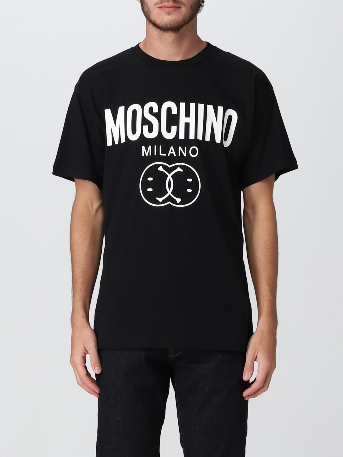 MOSCHINO COUTURE: T-shirt men - Black | Moschino Couture t-shirt 07107041 online at GIGLIO.COM