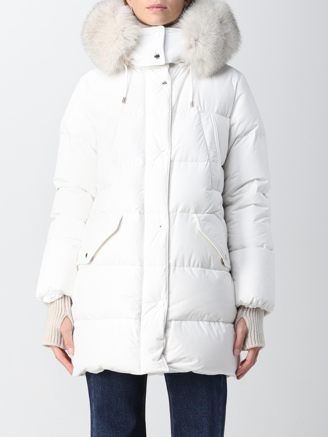 MOORER: Coat women - White | Moorer jacket MODGI300008TEPA023 online at ...