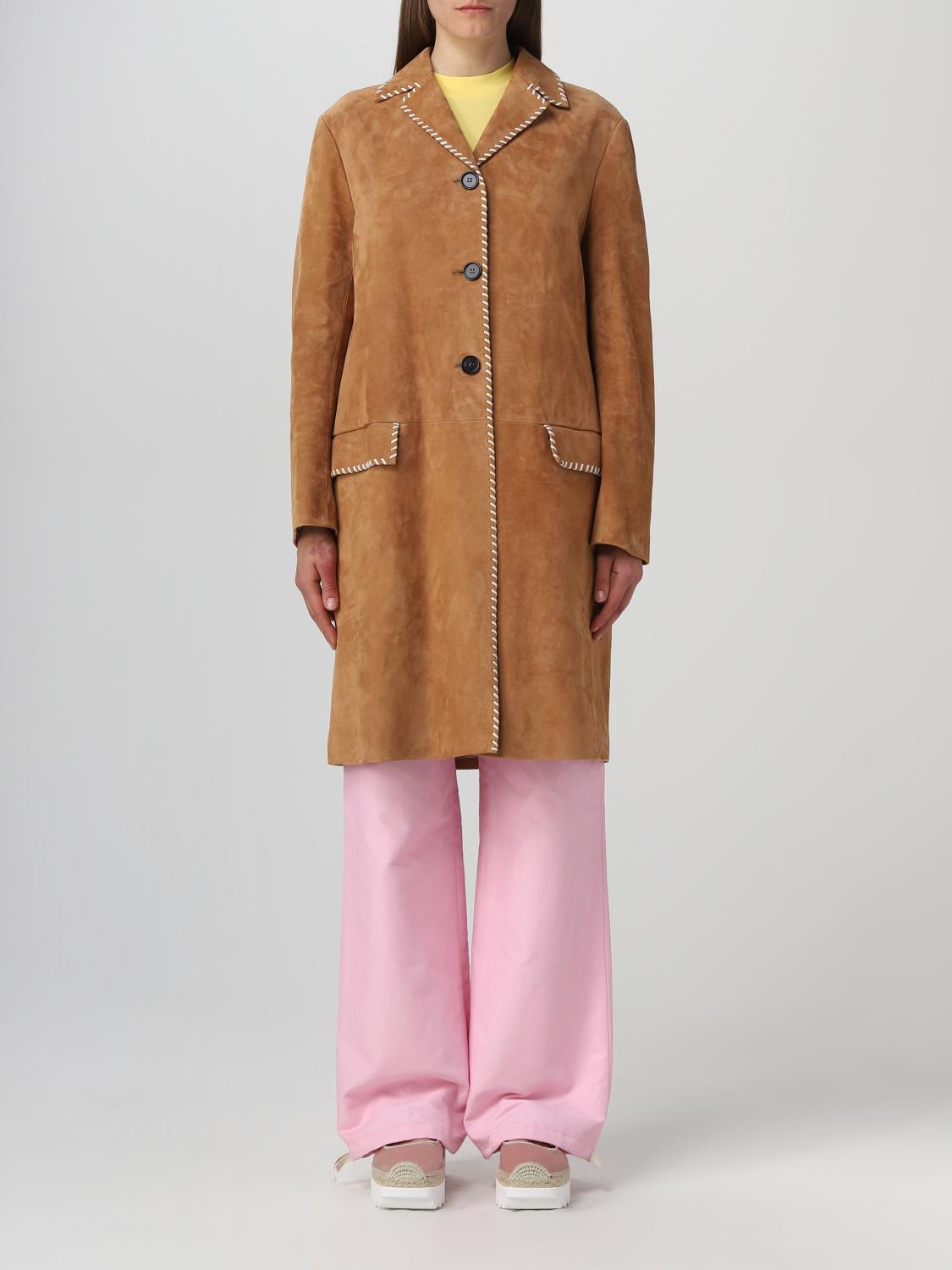 MARNI: coat in lambskin - Leather | Marni coat SPMX0203QUULA739 online ...