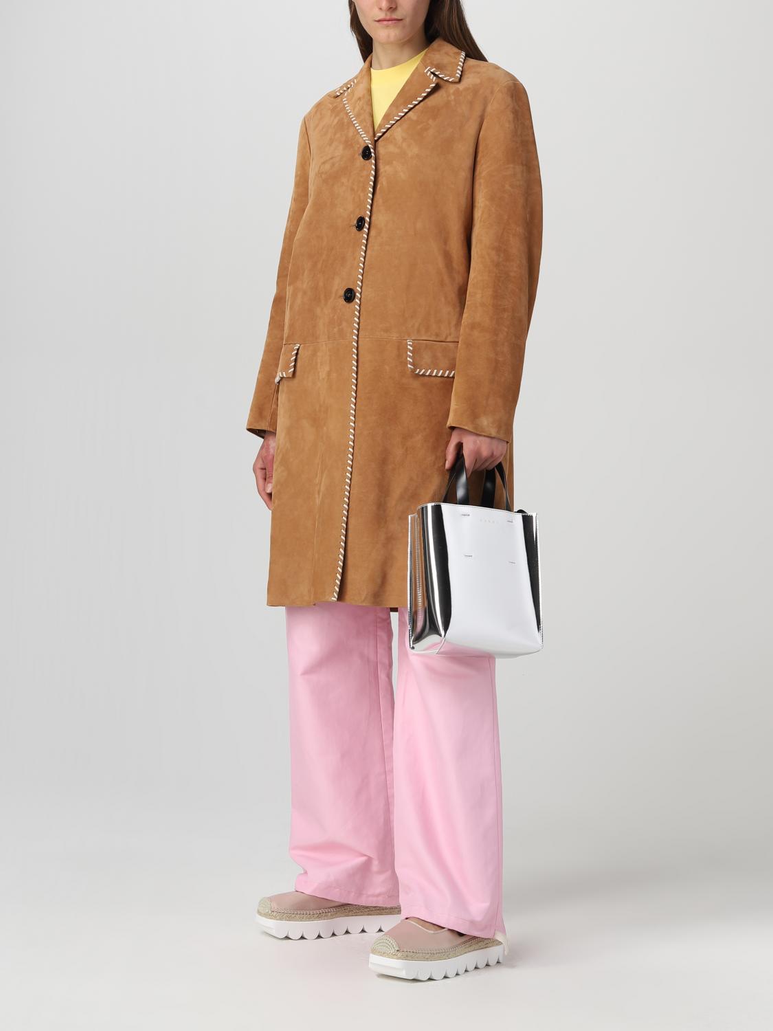 Marni coat in lambskin - Leather | SPMX0203QUULA739 | GIGLIO.COM