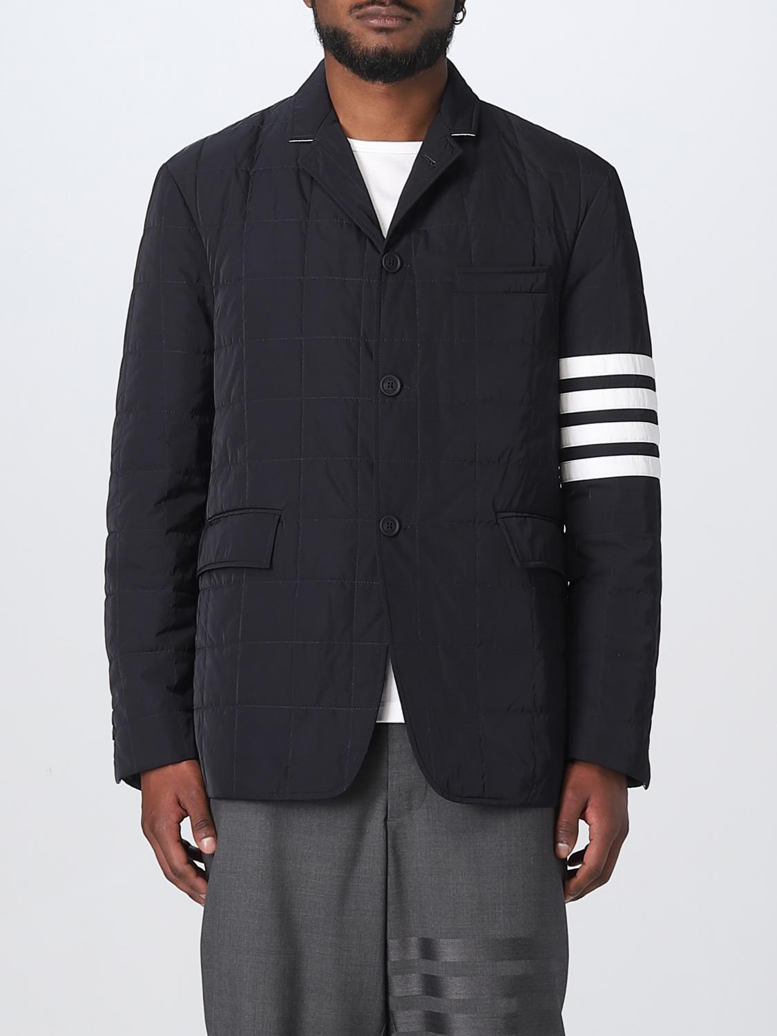 THOM BROWNE: Jacket men - Blue | Thom Browne jacket MJD088X07259 online ...
