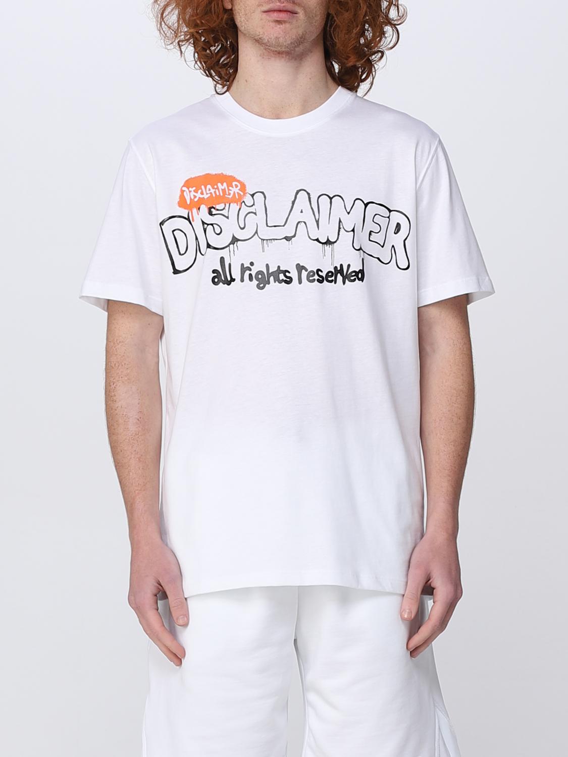 DISCLAIMER: T-shirt men - White | Disclaimer t-shirt 23EDS53488 online ...