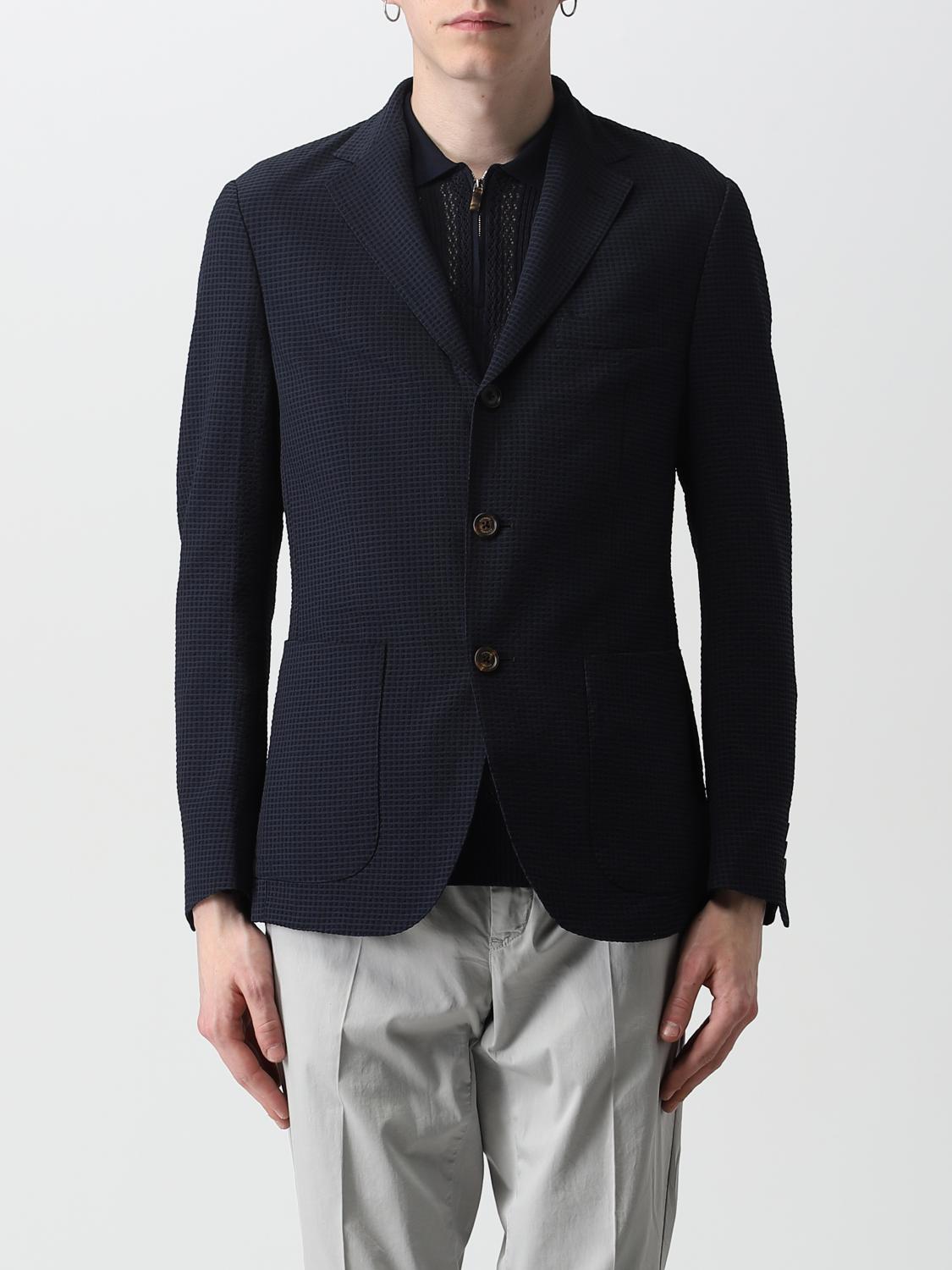 ELEVENTY: Jacket men - Blue | Eleventy jacket G70GIAG01TES0E044 online ...