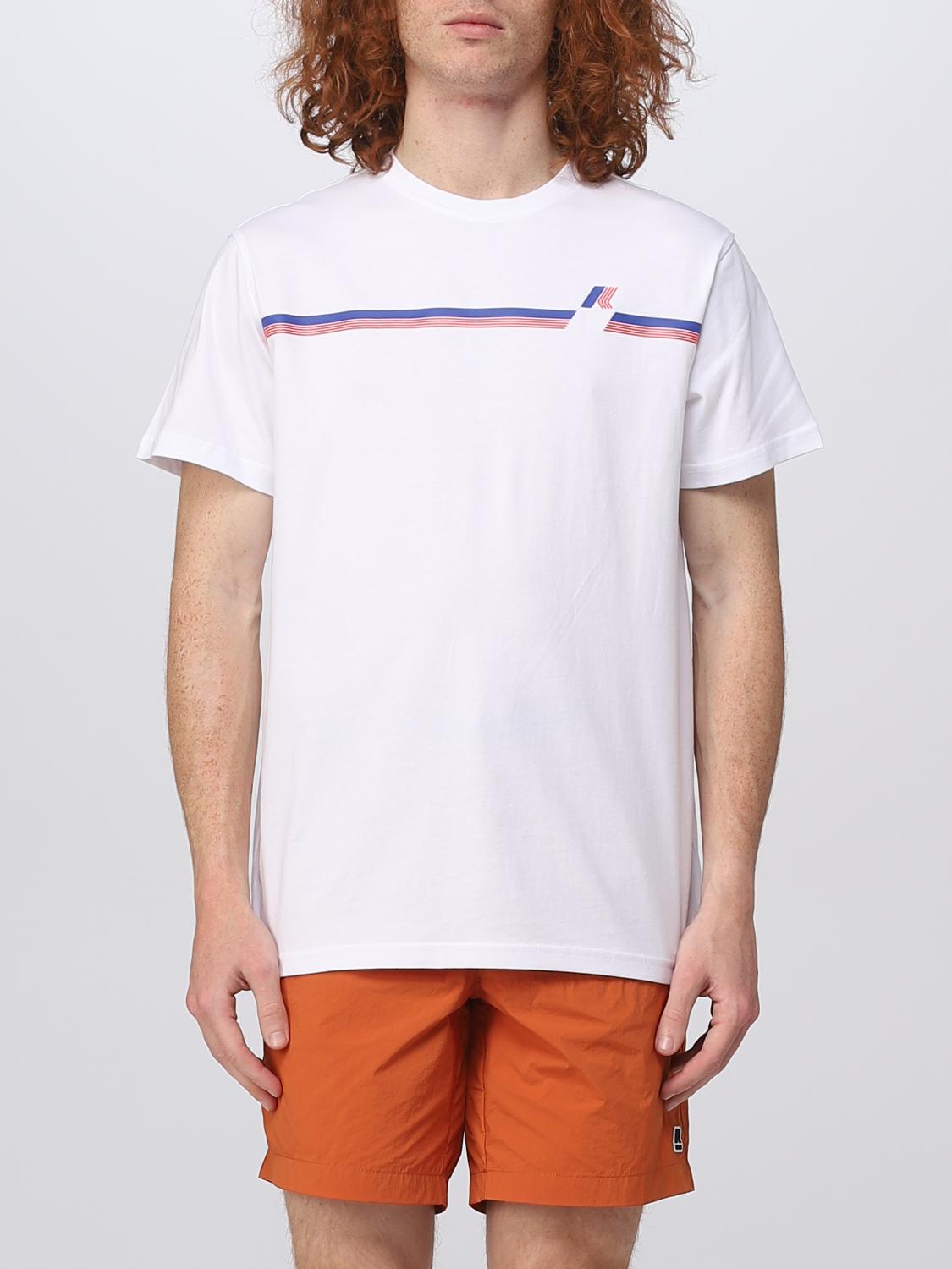 K-WAY: T-shirt men - White | K-Way t-shirt K41372W online at GIGLIO.COM