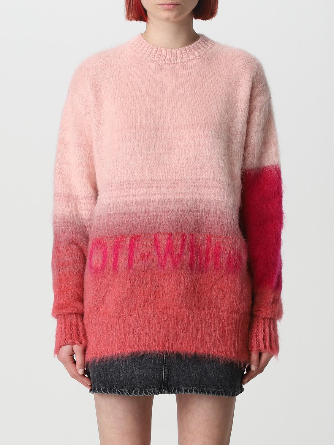 Off-White Mohair blend sweater - Coral | OWHE084S23KNI001 | GIGLIO.COM