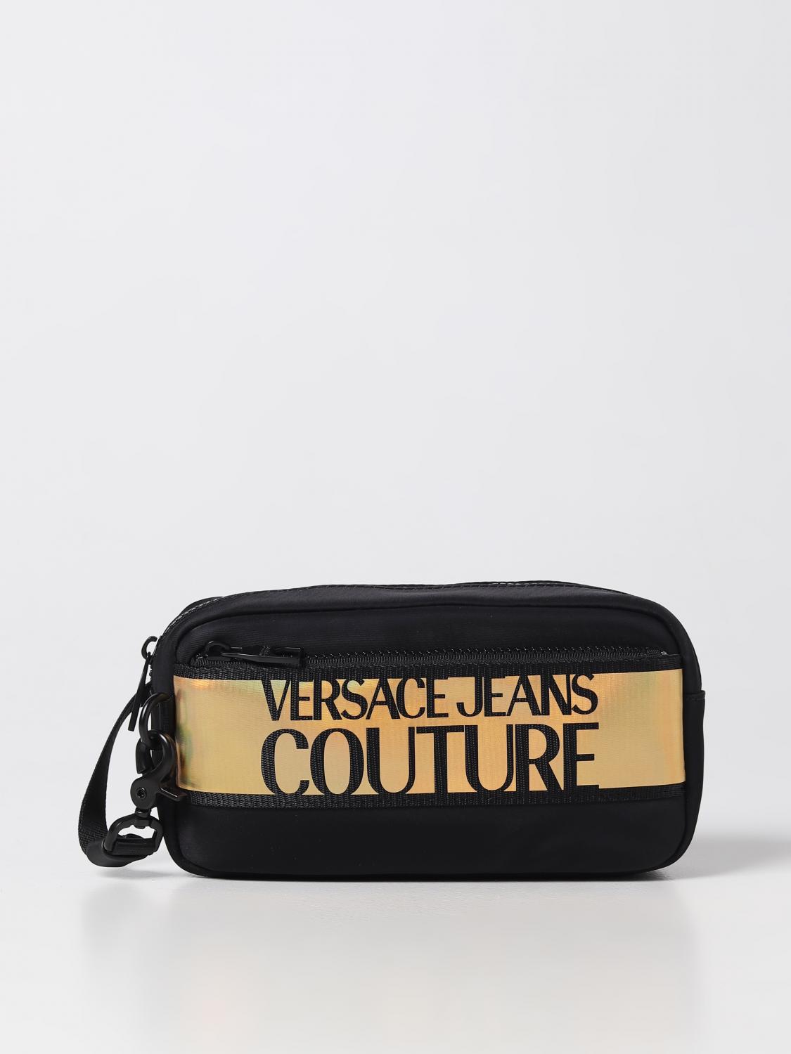 VERSACE JEANS COUTURE: beauty case in nylon - Black | Versace Jeans ...