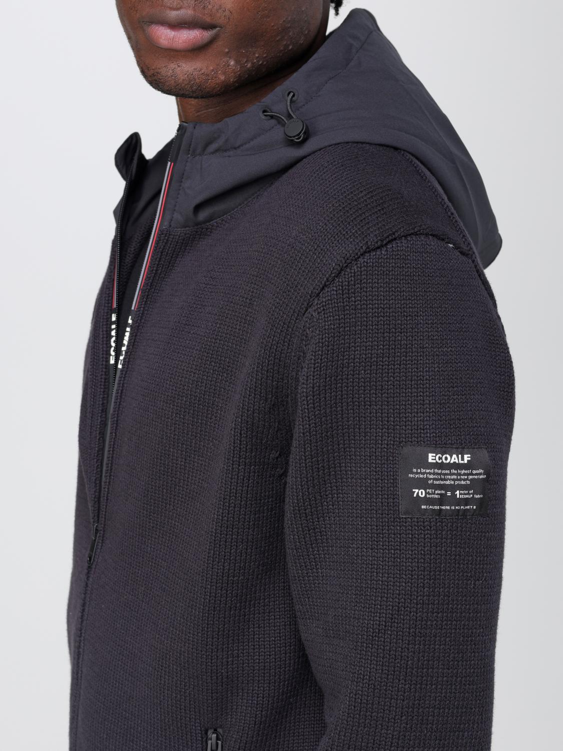 ECOALF: Jacket men - Black | Ecoalf sweatshirt GAKNLESCA0617MW23 online ...