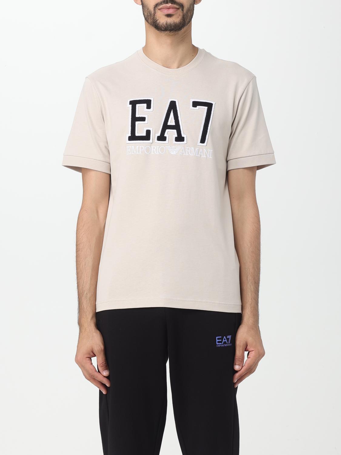 EA7: T-shirt men - Beige | Ea7 t-shirt 6RPT51PJ7BZ online at GIGLIO.COM