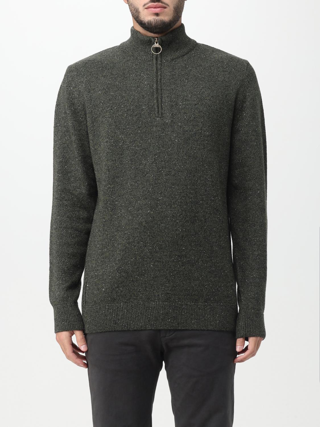 BARBOUR: Sweater men - Green | Barbour sweater MKN1187 online at GIGLIO.COM