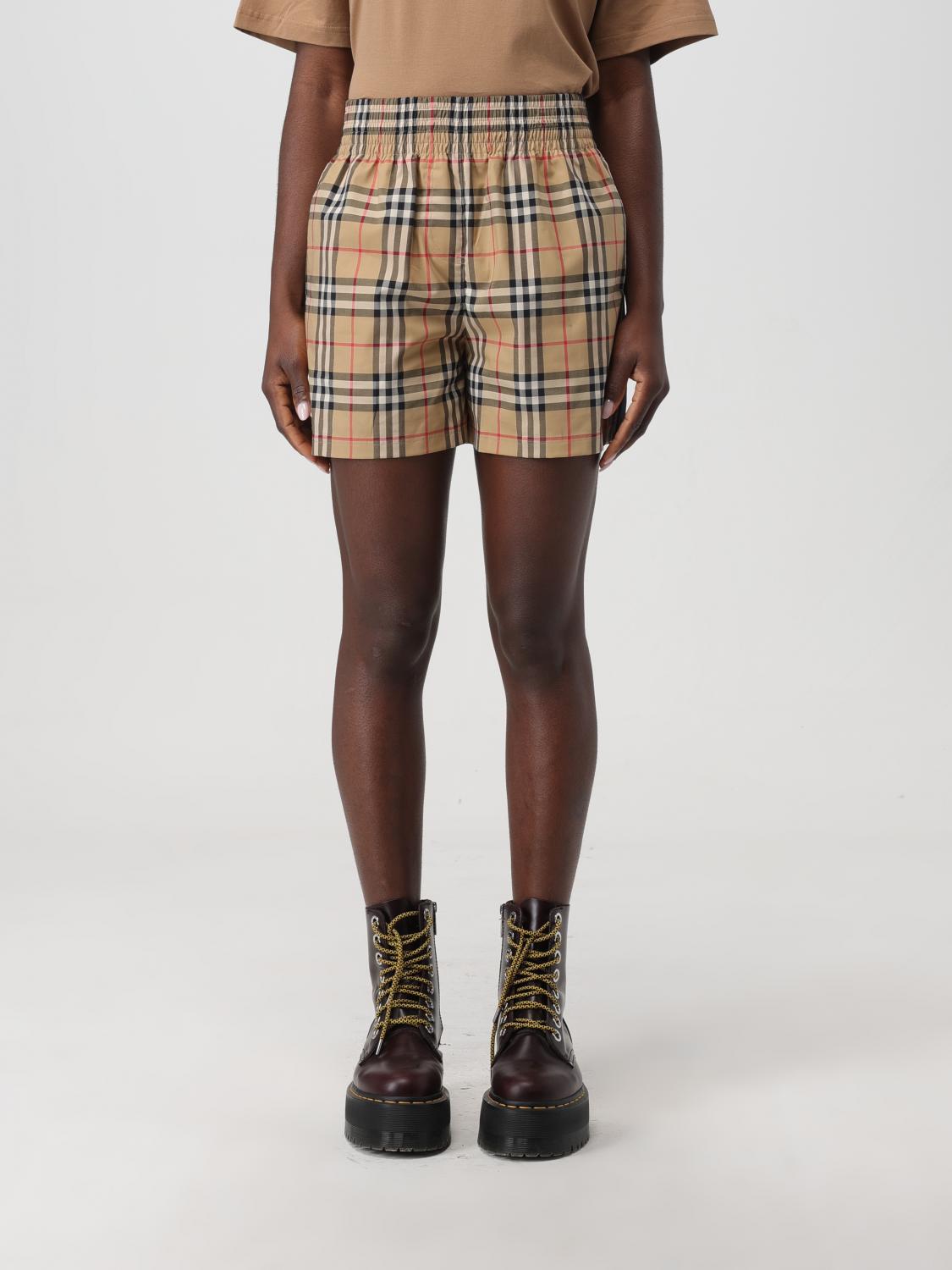 BURBERRY: Short woman - Beige | Burberry shorts 8083147 online at ...