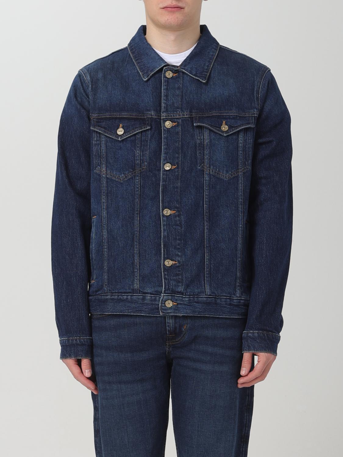 7 FOR ALL MANKIND: Jacket men - Denim | 7 For All Mankind jacket ...