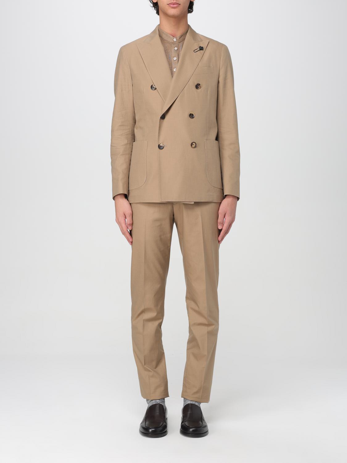 LARDINI: Suit men - Camel | Lardini suit EQ425AEEQSK62429 online at ...