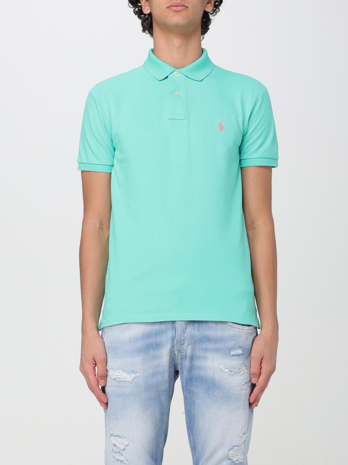 POLO RALPH LAUREN: Polo shirt men - Green | Polo Ralph Lauren polo shirt 710795080020 online at ...