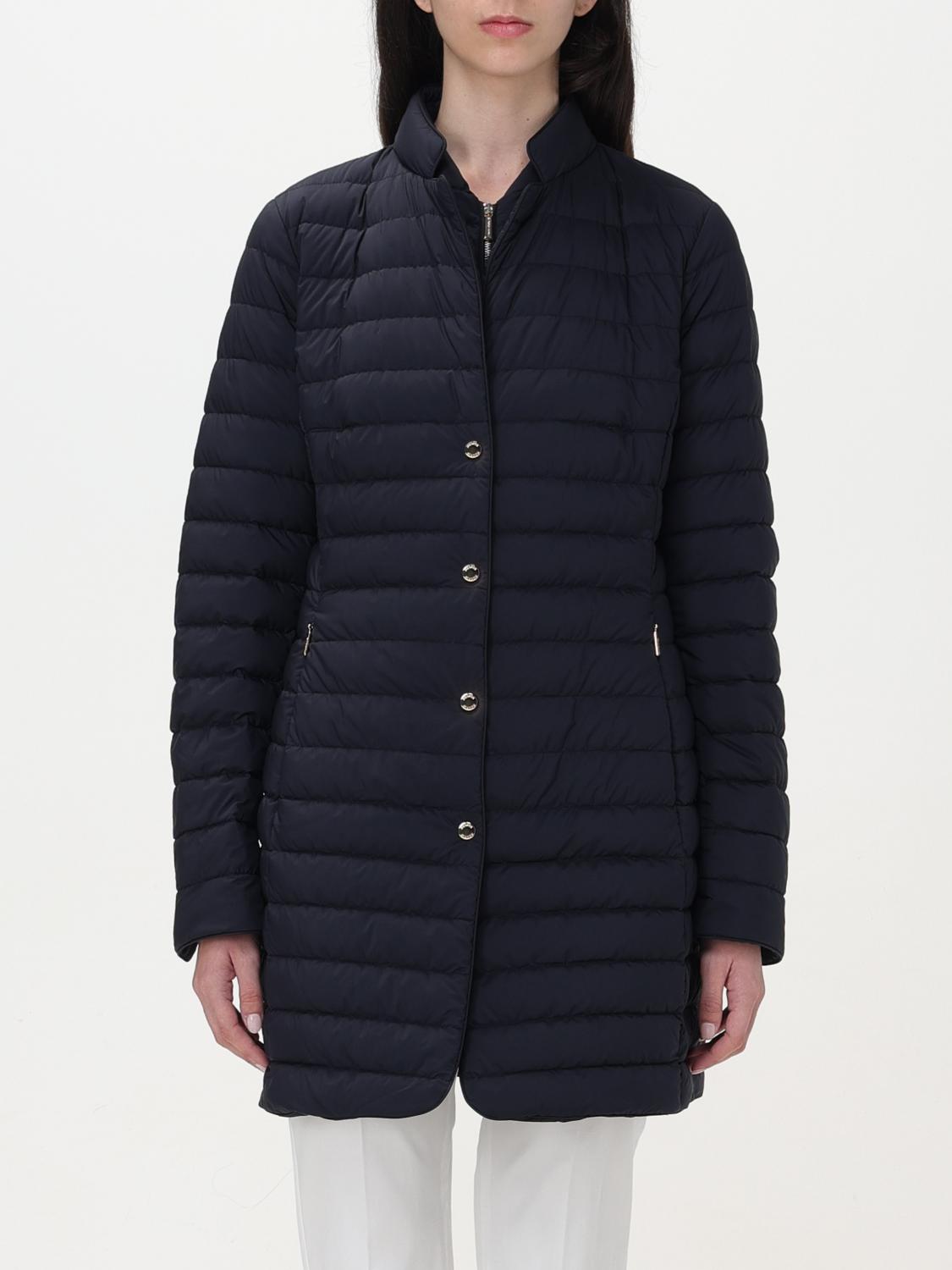 MOORER: Coat woman - Blue | Moorer coat MODPI100168 online at GIGLIO.COM