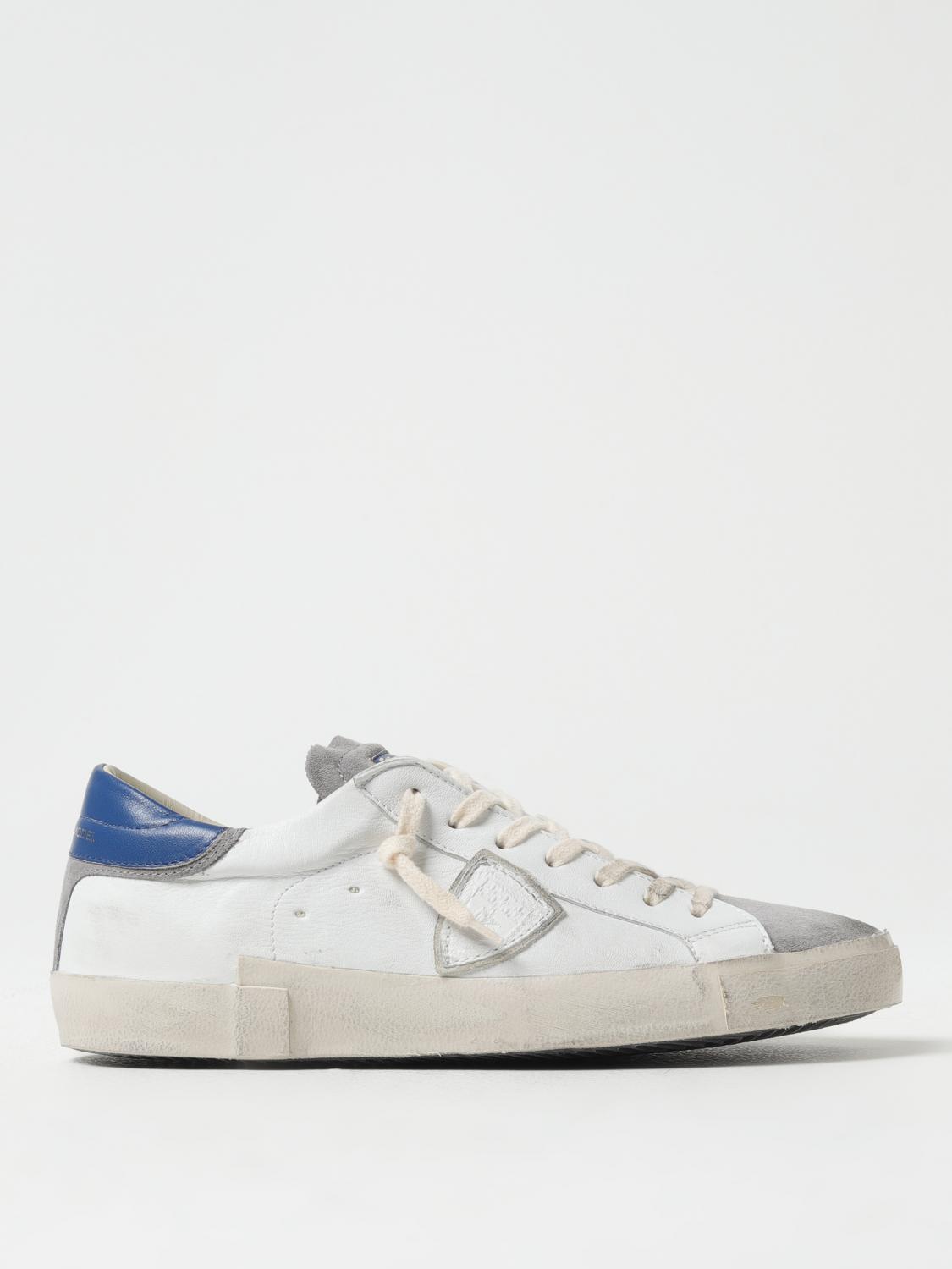 PHILIPPE MODEL: Shoes men - White | Philippe Model sneakers PRLU online ...