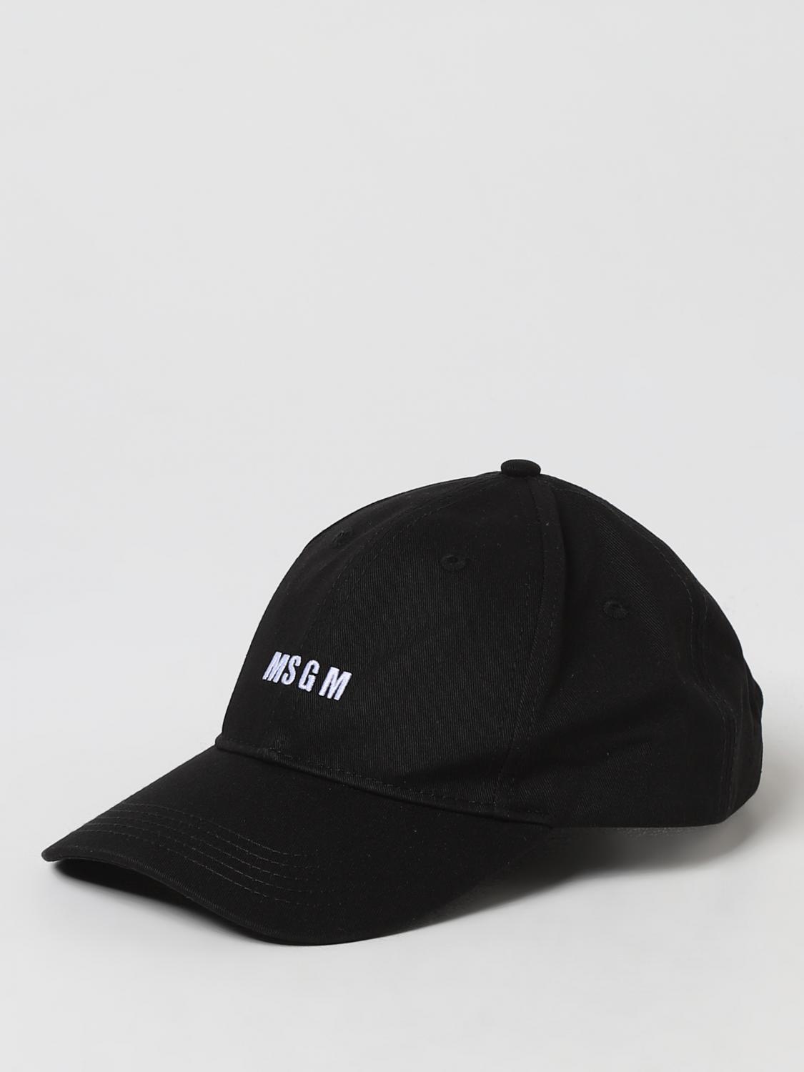MSGM: Hat men - Black | MSGM hat 3640ML03247273 online at GIGLIO.COM