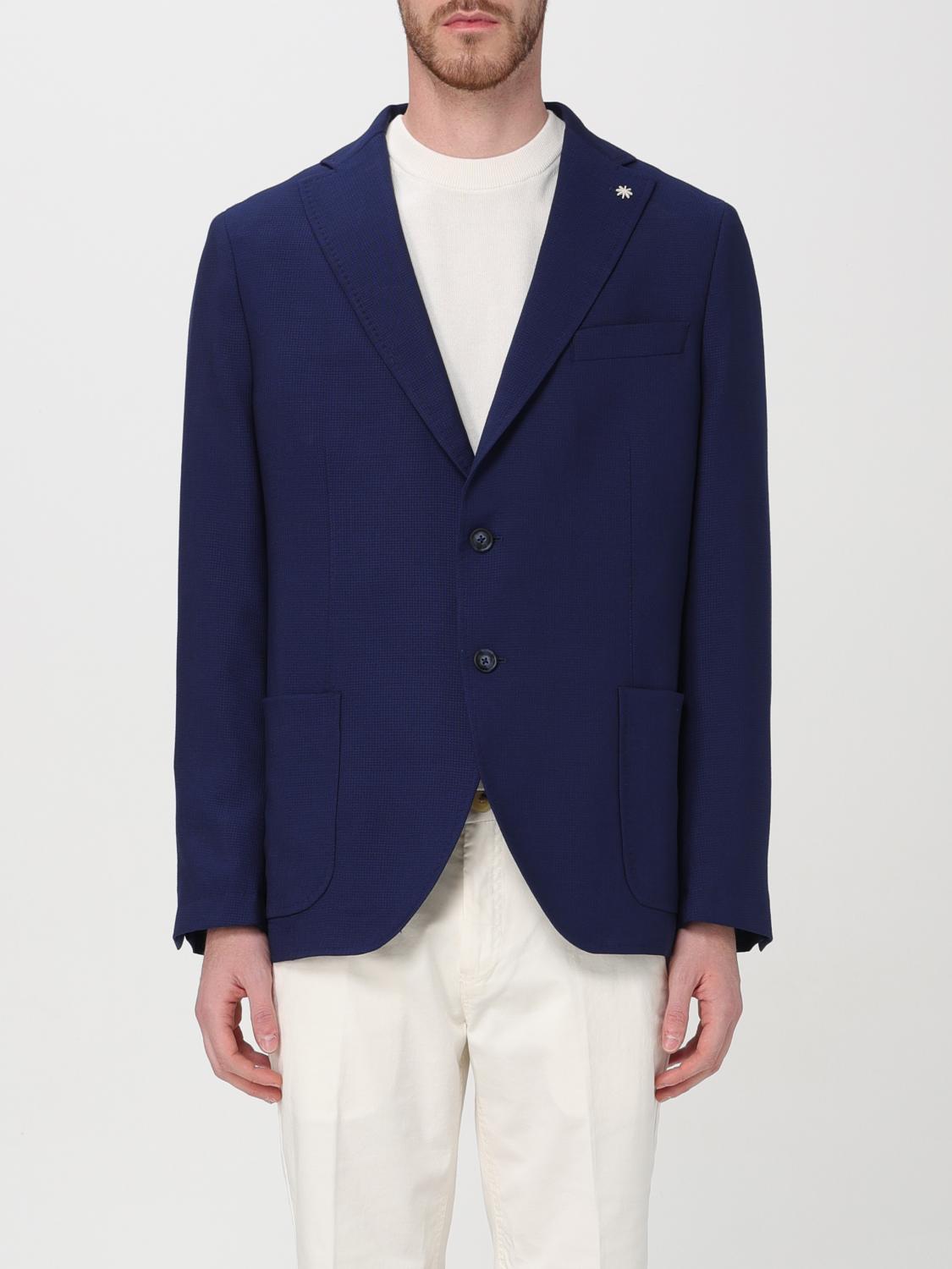 MANUEL RITZ: men's blazer - Gnawed Blue | Manuel Ritz blazer ...