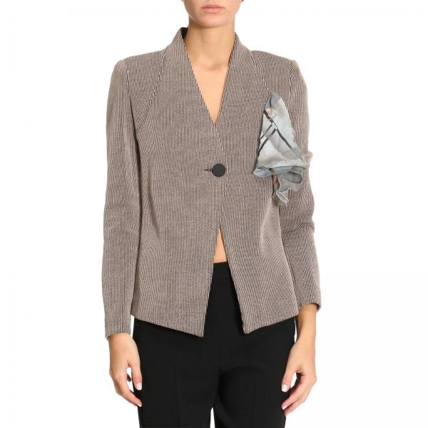 Armani Collezioni Outlet: Giacca destrutturata e asimmetrica in maglia ... Armani Collezioni Outlet: Giacca destrutturata e asimmetrica in maglia ...