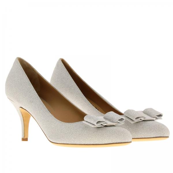 Salvatore Ferragamo Outlet Shoes Women Pumps Salvatore Ferragamo Women Silver Pumps