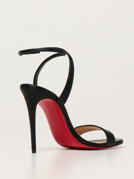 CHRISTIAN LOUBOUTIN: Loubigirl Nappa leather sandals - Black ...