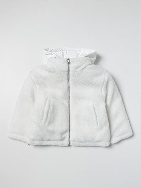 TWINSET: jacket for girls - White | Twinset jacket 222GJ211E online at ...