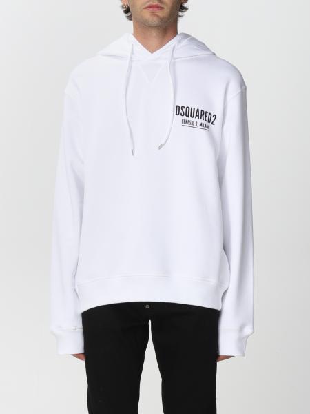 DSQUARED2: sweatshirt for man - White | Dsquared2 sweatshirt ...