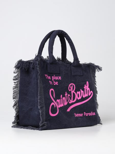 MC2 SAINT BARTH: Borsa Vanity in canvas - Blue | Borse Tote Mc2 Saint ...