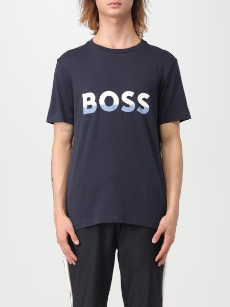 BOSS: t-shirt for man - Blue | Boss t-shirt 50477616 online at GIGLIO.COM