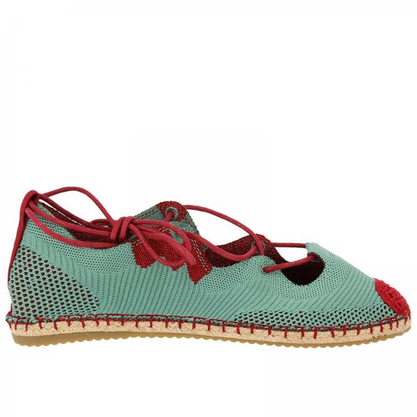Maliparmi Outlet: Ballerina bassa in maglia bicolor con lacci ...