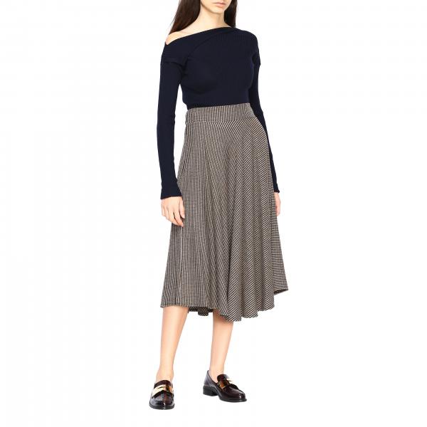 Alpha Studio Outlet: Skirt women - Camel | Skirt Alpha Studio AD 2600/M ...