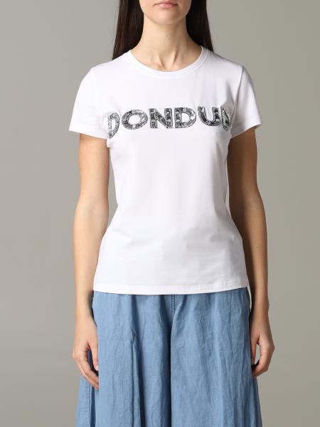 Dondup Outlet: short-sleeved T-shirt with logo - White | T-Shirt Dondup ...