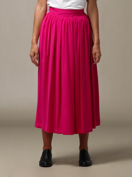 ALYSI: high-waisted long skirt - Fuchsia | Skirt Alysi 150024A0061 ...