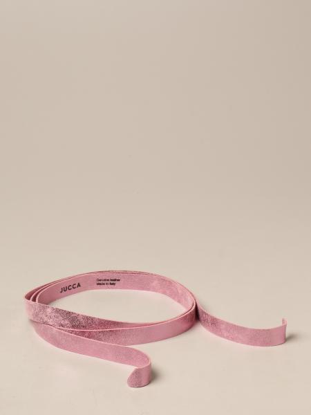 JUCCA: belt in laminated leather - Pink | Jucca belt J3319003 online on ...