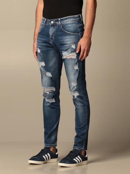 ALESSANDRO DELL'ACQUA: jeans in denim with rips - Denim | Jeans ...