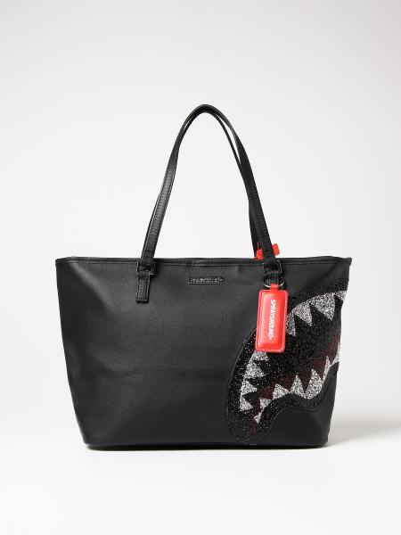 SPRAYGROUND: bag in vegan leather with - Black | Sprayground tote bags ...