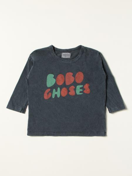 BOBO CHOSES: T-shirt con logo - Blue | T-Shirt Bobo Choses 221AC015 ...