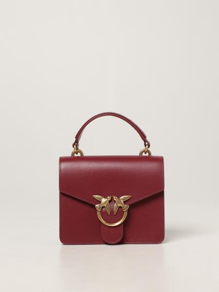 PINKO: Love bag mini top handle Simply in calfskin - Red | Mini Bag ...