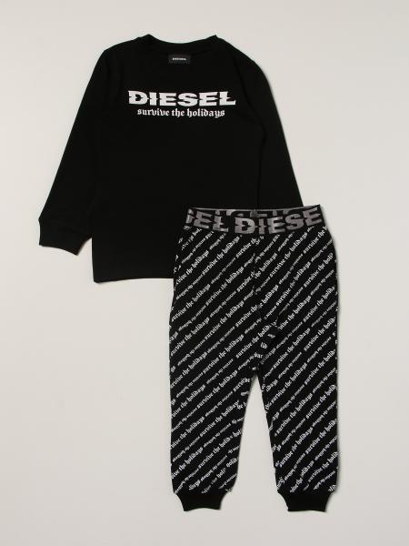 DIESEL: clothing set for boys - Black | Diesel clothing set J00429 ...