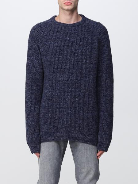 BARBOUR: sweater for man - Navy | Barbour sweater MKN1113 online on ...