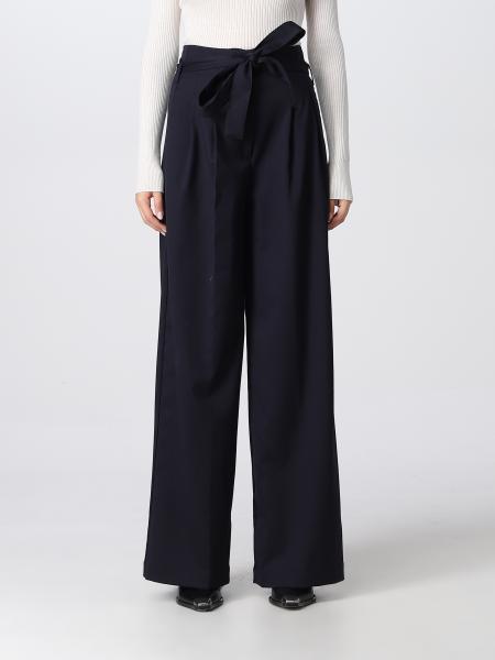 SEMICOUTURE: pants for woman - Blue | Semicouture pants S2WI04 online ...