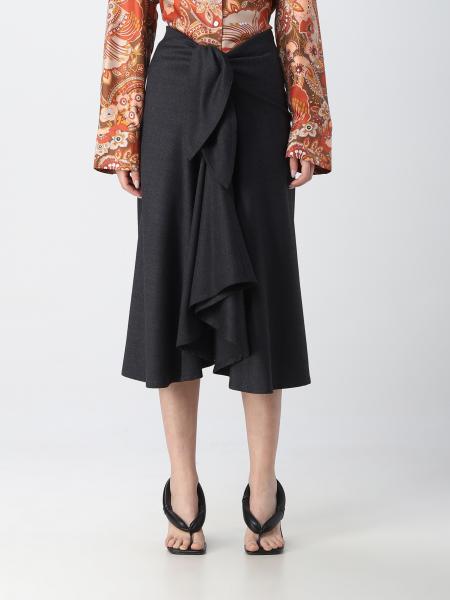 ALYSI: skirt for woman - Grey | Alysi skirt 152036A2288 online on ...
