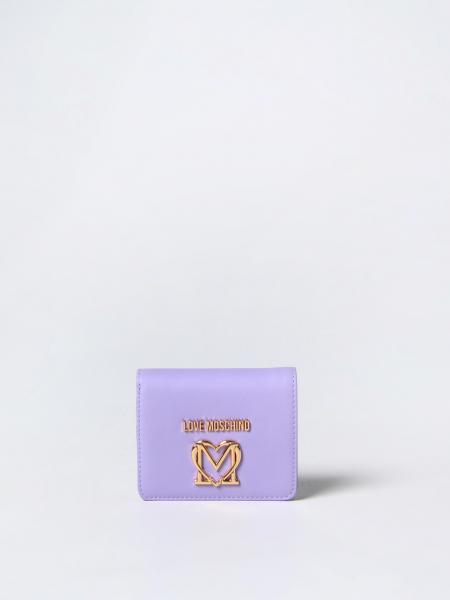 LOVE MOSCHINO: wallet for woman - Lilac | Love Moschino wallet ...