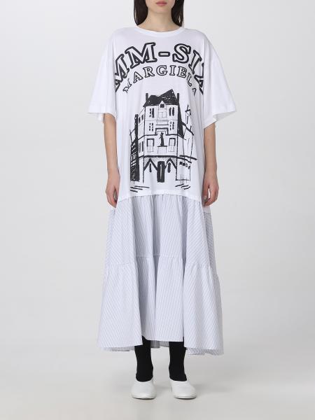 MM6 MAISON MARGIELA: dress for woman - White 1 | Mm6 Maison Margiela ...