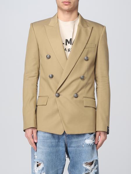 BALMAIN: jacket for man - Beige | Balmain jacket XH1SG010VB38 online on ...