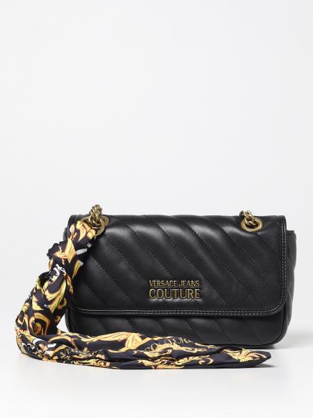 VERSACE JEANS COUTURE: bag in quilted synthetic leather - Black ...