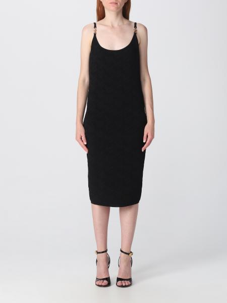 VERSACE ABITO: Abito un misto viscosa stretch | Abito Versace donna - 10113961A05236 Nero ...