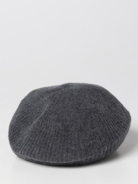 GANNI: hat for woman - Grey | Ganni hat A4932 online on GIGLIO.COM