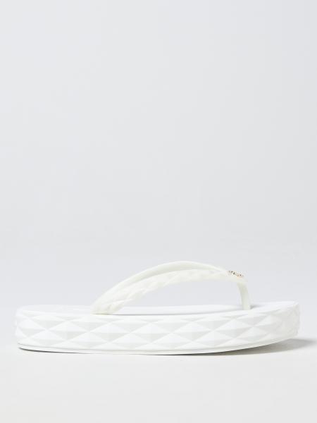 JIMMY CHOO: Sandali bassi donna - Bianco | Sandali Bassi Jimmy Choo ...